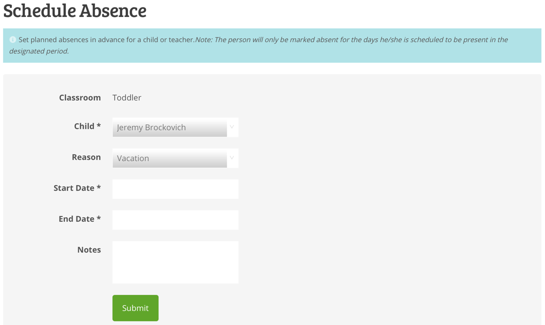 How to Schedule an Absence – Teacher