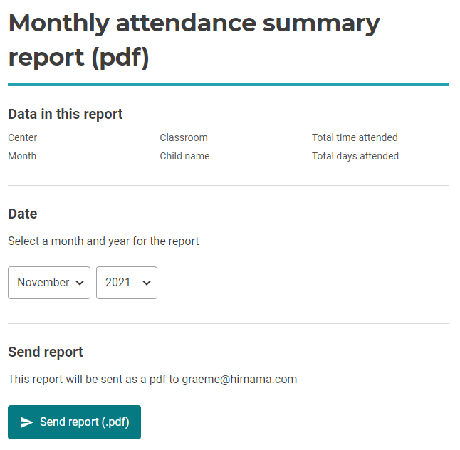 How to Generate a Monthly Attendance Summary Report – Director