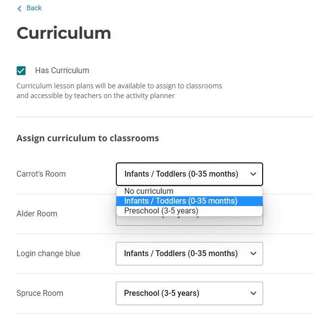 How to Assign HiMama Curriculum to Classrooms