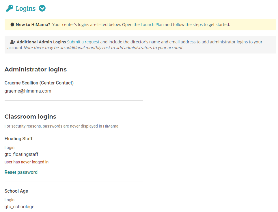 How to Access Classroom Logins and Reset Passwords – Director