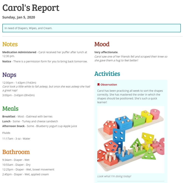 Report Entries Overview
