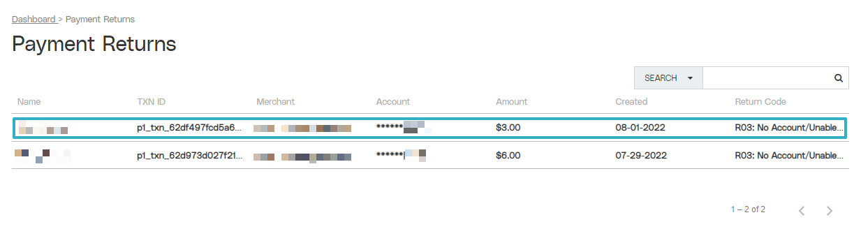 How to View Payment Returns – HiMama Payments