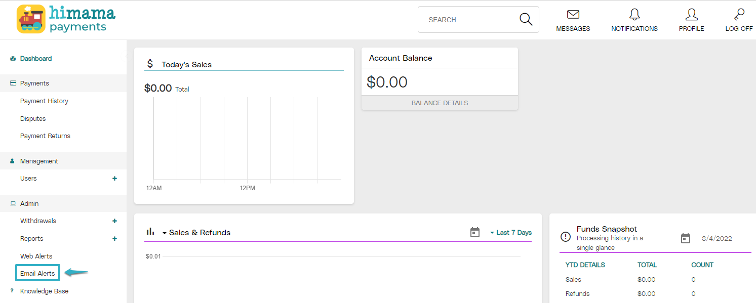 How to Enable Email Alerts – HiMama Payments