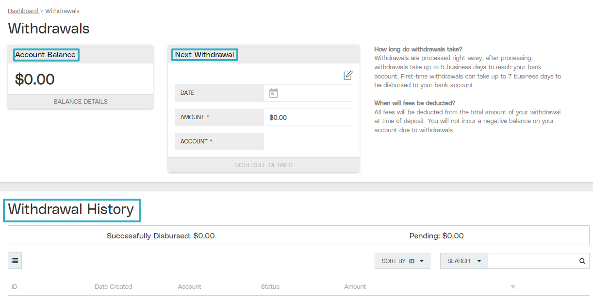 How to View Withdrawals and Withdrawal Returns – HiMama Payments