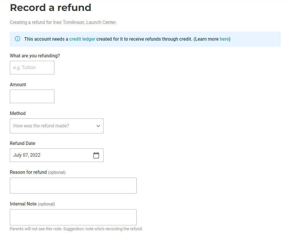 How to Record a Refund – Director